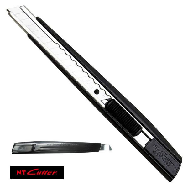 ＮＴ　eA-300 グリップに再生樹脂100％を使用したエコロジー小型カッターナイフ。定番モデル「A-300」のブラックタイプ。広島　ＮＴ エコカッターA型グリップに再生樹脂100％を使用したエコロジー小型カッターナイフ。定番モデル「A-3...