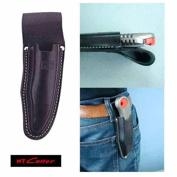 NT ホルスターL型 HL-13P　作業中カッターの出し入れがスムーズにできる丈夫な革製携帯ケース。A-1、AD-2用。広島　NT 革製携帯ケースしっかりベルトに装着でき、作業中カッターの出し入れがスムーズにできる丈夫な革製携帯ケース。大型...