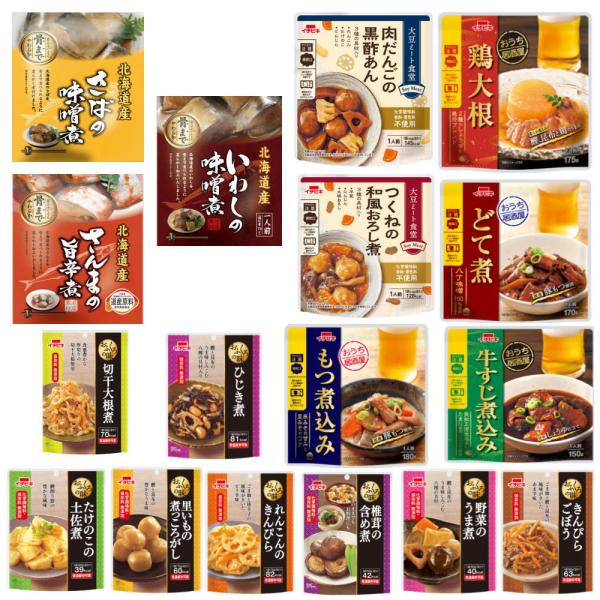弊社一押し！！これは忙しい貴方に大変助かるセット！色んな味が楽しめ、バランスの取れた、おかんの手作りのような料理セット。弊社では、お母さんの手作り味「おかん食堂」と決めました。常温長期保存でき、非常時・災害時にも助かります。湯煎・レンジどち...