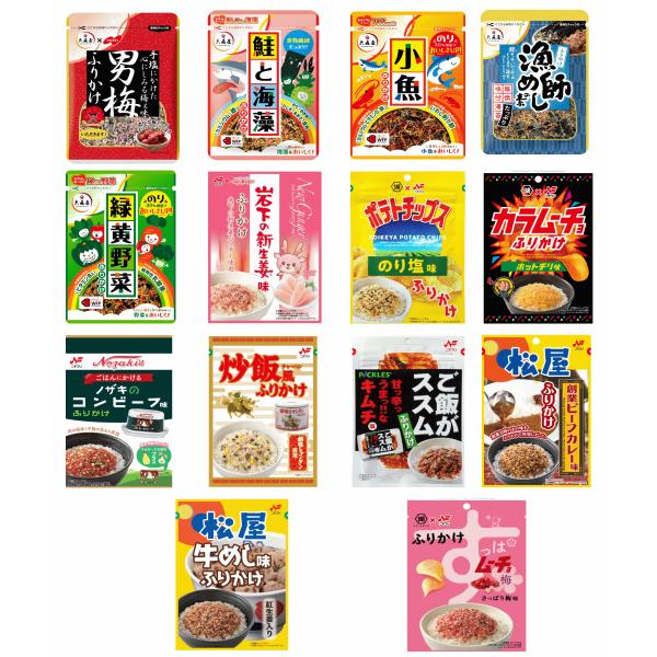 とてもおもしろいふりかけを発売します。お試しパックの4袋と10袋と格安の20袋セットがあります。食卓に、おにぎりに、企業のノベルティグッズとしてお使いください。極力多くのフレーバーを入れるようにします。