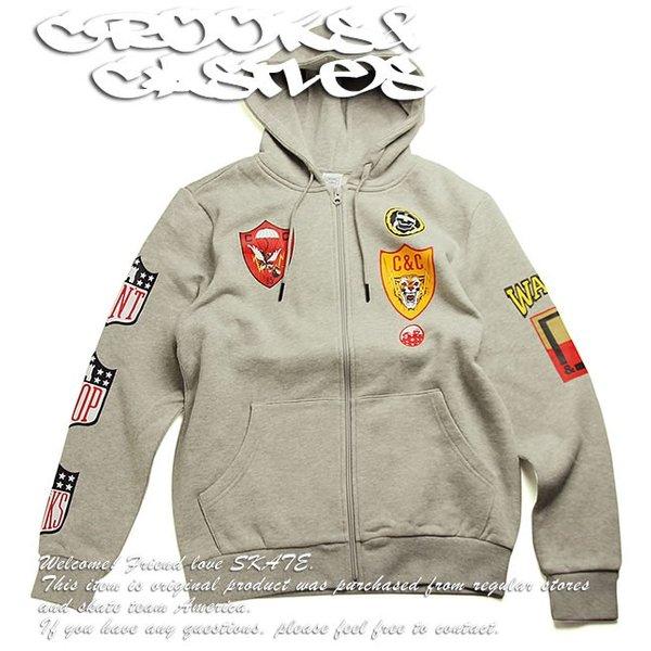 ■LAギャングストリートブランド！！CROOKS &amp; Castlesから新作フードZipを入荷致しました！！マルチで各所にプリントされたロゴがカッコいい！！少量入荷ですのでお見逃し無く！！！---------------------...