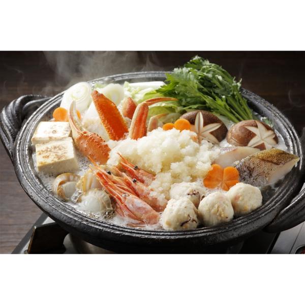 海鮮の具材から染み出た旨味と大根おろしで鍋全体の味に深みが出て美味しくいただけます。シメには残りのたれにご飯を入れて雑炊がおすすめ。体の芯から温まりお楽しみいただける一品です。【内容量・重量】ゆでずわいがにカット100g×1、ボイル海老×3...