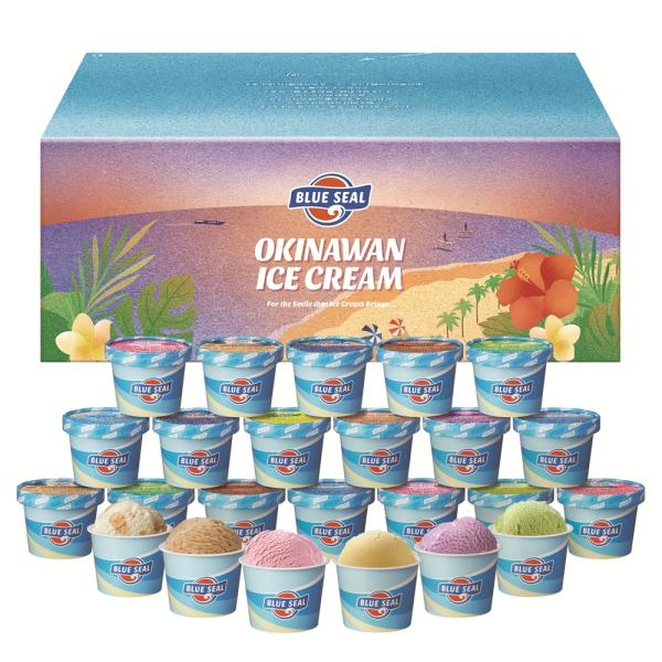 ブルーシール定番ギフト商品に直営で人気のOKINAWANフレーバーとアメリカンフレーバーを詰め合わせたギフトセット商品です。各2個入りとなります。贈り物や贈答品に最適です。【内容量・重量】（バニラ、チョコレート、ストロベリー、ピスタチオ、バ...