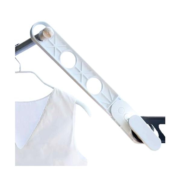 物干し金物に取り付けることで、高さをあげたり、伸ばしたりできます取り付けた後は、2つの角度変更が簡単に行えますφ42mm 以上の穴があり、上下幅が約 91mm 未満の物干し金物に取り付けることができます物干し金具の厚みが12mm以下の場合、...