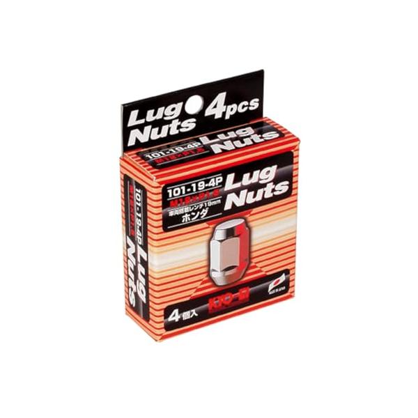 ● 品番 : 101-19-4P ● M12 x P1.5 19HEX ● 袋タイプ ● クロームメッキ ● 4個入