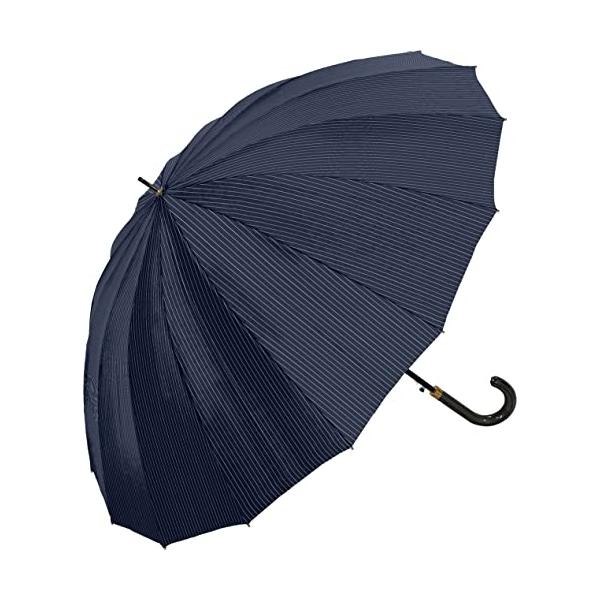 65cmジャンプ×親骨グラスファイバーで強い風からのガード力は抜群！人気のピンストライプ柄。先端ラバーつきで滑りにくい。ステッキ風石突き。親骨サイズ：65cm素材：生地/ポリエステル 手元/合皮生産国：中国