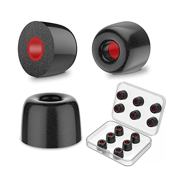 【幅広い互換性＆収納ケース付き】RIYOイヤピースはイヤホンヘッドサイズ4.7-6.3mmのほとんどのイヤホンに適用されています。（イヤピースは適用しているかどうか確認できない場合に、お使いのイヤホンヘッドを測ってください。）コンパクトな軽...