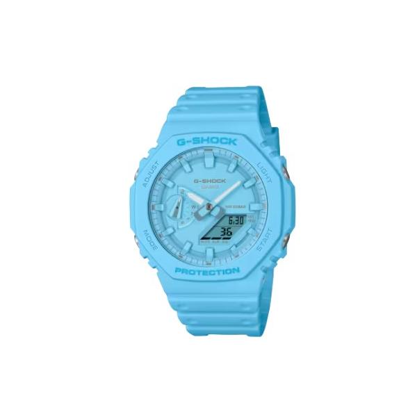 【商品特長】G- SHOCKから、オクタゴン（八角形）ケースモデル、GA-2100シリーズのシックなカラーモデルです。初代モデル“DW-5000C”にも採用された“八角形フォルム”を継承。ケース素材には、高剛性を発揮するカーボンファイバー強...