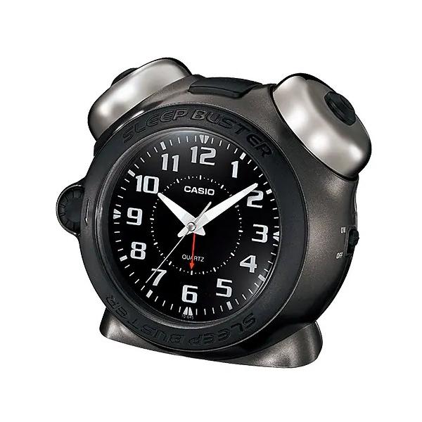 スリープバスターシリーズ「TQ-645S」は、大音量ベル音アラーム、止めてもまた鳴るスヌーズ機能を搭載しています。本体側面の3時位置にアラーム時刻がセットしやすいダイアルを備え、夜間の使用にも便利なライト機能を搭載しています。ケースサイズ（...