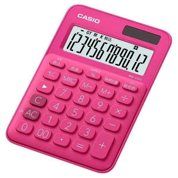 毎日がもっとワクワクする、ポップでキュートな電卓。丸みのあるフラットなキー形状を採用し、カジュアルなデザインとの統一感を演出しました。卓上でも手持ちでも活躍するミニジャストタイプ。◆商品概要◆■製品特長時間計算機能税計算（税額計算や税率の変...