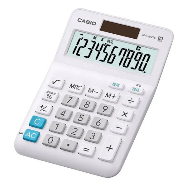 卓上でも携帯でも便利なミニジャストタイプ。10桁表示。◆商品概要◆■製品特長税計算（税額計算や税率の変更可能）傾斜表示■製品タイプミニジャストタイプ（携帯性と操作性を両立）■桁数10桁■液晶ディスプレイ計算状態表示3桁位取り表示■キーの特徴...