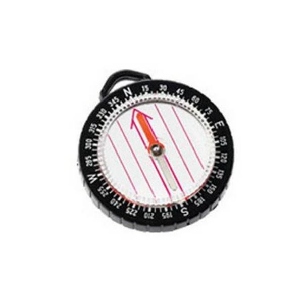 ハイキングや登山に最適なコンパスボディ底面がルーペになっています。地図の細かい文字を拡大して読みながら、コンパスで方位確認ができます。