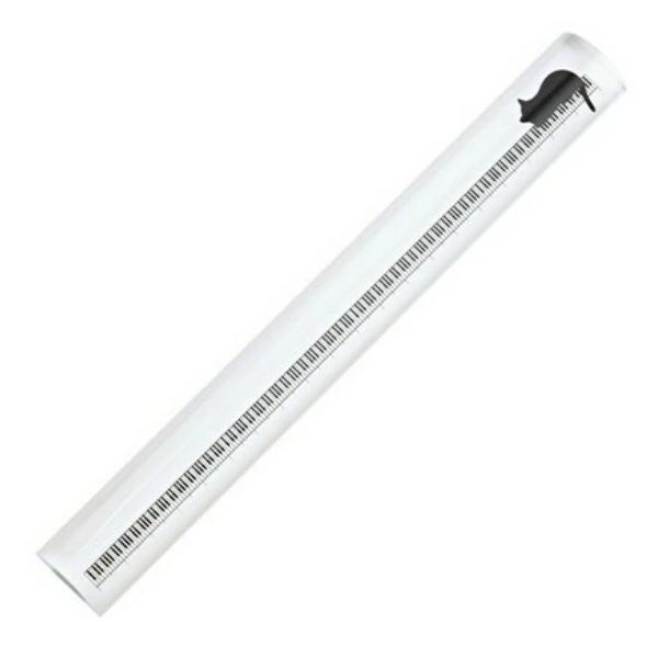 猫のデザインがかわいいバールーぺ。原稿チェックに最適！倍率2倍の置き型バールーぺです。A4サイズの書類に合わせてレンズ長さ約21cmに設定しています。鍵盤と猫をモチーフにしたガイドラインをデザインしています。文章にガイドラインを合わせること...