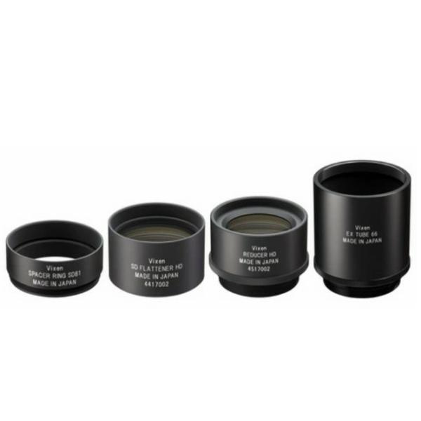 星雲の写真を撮ろう！高性能フラットナー＆レデューサーのセットSD81SII、SD103SII、SD115SII鏡筒用の高性能フラットナーレンズとレデューサーレンズおよび接続リングのセットです。