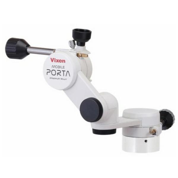 携帯性に優れるモバイルポルタ経緯台のカメラ三脚搭載バージョン軽量コンパクトかつ扱いやすさで好評の「モバイルポルタ経緯台」に標準付属している専用三脚を外し、新たに一般用カメラ三脚に取りつけるための台座を装備した製品です。