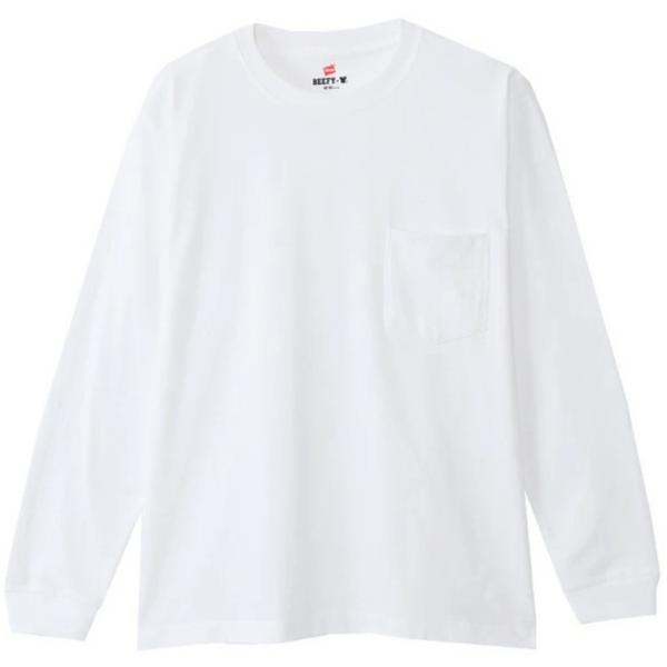 ★1975年に誕生したBEEFY-T〓のロングスリーブポケットTシャツです。ヘビーウェイト(肉厚）のコットン100％生地を使用し洗えば洗うほど肌に馴染み、洗いこんでも首周りが伸びにくく型崩れしない強さと耐久性があります。脇に縫い目がない「丸...
