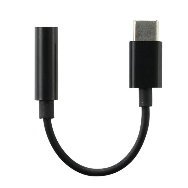 Type-Cコネクタをイヤホンジャックに変換できる！●110×φ2.5mm●ヘッダー付袋入●ABS、PVC