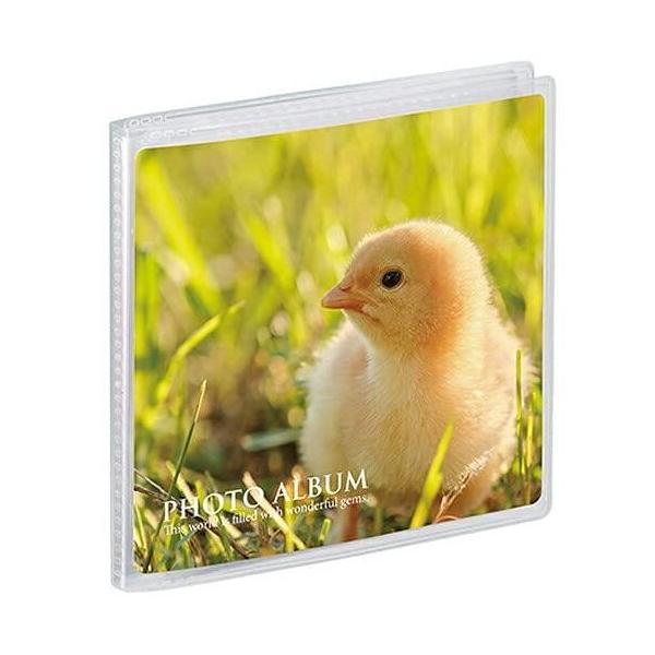 ●表紙ポケット付なのでお好きな写真をセットして、オリジナルのアルバムを作ることができます。●薄型・軽量 コンパクトタイプ。サイズ：縦104×横108×幅7mm最大収容サイズ：縦91×横91mm収容枚数：ましかくサイズ/20枚溶着式ポケット