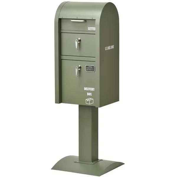 ※必ずお読みください画像はイメージです■商品特長スリムな宅配BOX付ポスト・厚みのある郵便物に対応・耐食性にすぐれたガルバリウム鋼板製・脚付きなので取り出しラクラクハンドルロック式組立式■商品仕様ハンドルロック式組立式素材:ガルバリウム鋼板...