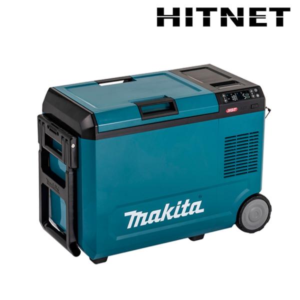 マキタ　充電式保冷温庫　CW004GZ特長・両側から開閉、取り外し可能な利便性の高いドア・マキタバッテリで−18℃保冷 〜 60℃保温・2部屋モード切替機能付・使いやすさがさらにアップした「29Lサイズ」・500ｍLペットボトルは約30本、...