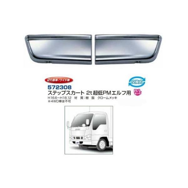いすず　超低ＰＭエルフ標準・ワイド共通H16.6〜H18.12左右セット樹脂メッキ４ＷＤ不可