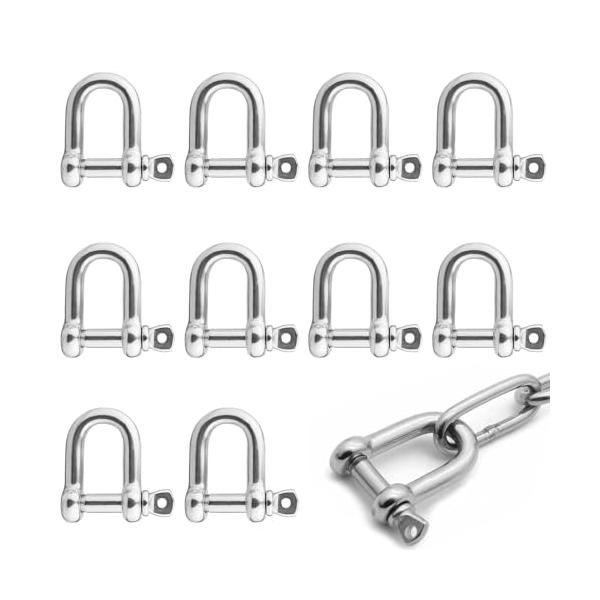 -/-/BHD-01・しっかり固定するステンレス製シャックル D型は精巧に作られ、高硬度、高靭性、頑丈で留め具があり、快適なショッピング体験をもたらします。・防錆と耐久性ステンレス製シャックルは高品質のステンレス鋼で作られており、耐摩耗性、...