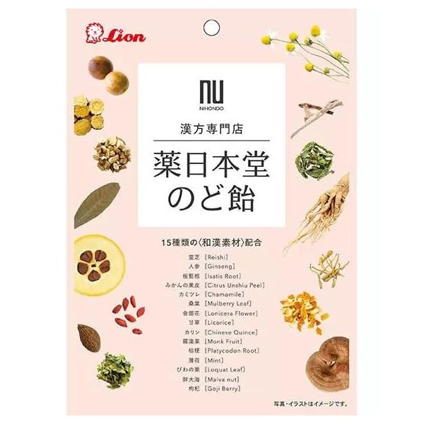 「商品情報」ライオン菓子薬日本堂のど飴74g×4袋「主な仕様」老舗漢方専門店『薬日本堂』と共同開発したのど飴です。飴づくり120年以上のライオン菓子と老舗漢方専門店が取り組んだ、こだわりの15種類の和漢素材を配合した本格的なのど飴です。 ハ...