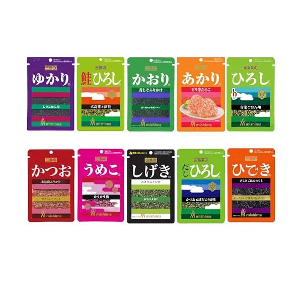 「商品情報」商品の説明三島食品のふりかけと混ぜご飯の素を詰め合わせたセット商品です。 ごはんにかける、または混ぜ込むといった使い方で、日々の食事に手軽に取り入れることができます。 いずれもごはんとの相性を考えた味付けで、朝食やお弁当、おにぎ...