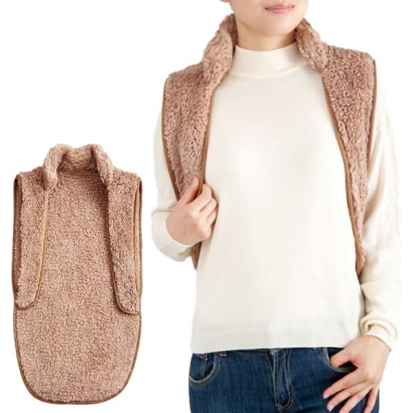 【極暖 らくらくあったかベスト×2枚セット】信州地方に昔から伝わる防寒着「ねこ半纏」を参考に作られた、背中を温めるためのベストです。・冷えるキッチンでもあたたかい・袖がないので作業がしやすい家事など作業がしやすいように前身頃のない形状で、寒...