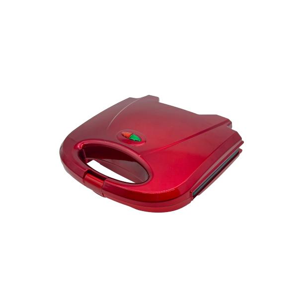 【ホットサンドメーカー OM-KHA05PR】挟んで焼くだけ！朝食やおやつに！耳までカリッと焼けるホットサンドメーカー！好きな具材や冷蔵庫の残り物で、簡単にアッと言う間にホットサンドが作れます。580Wの省エネツインヒーターで一度に2枚を約...