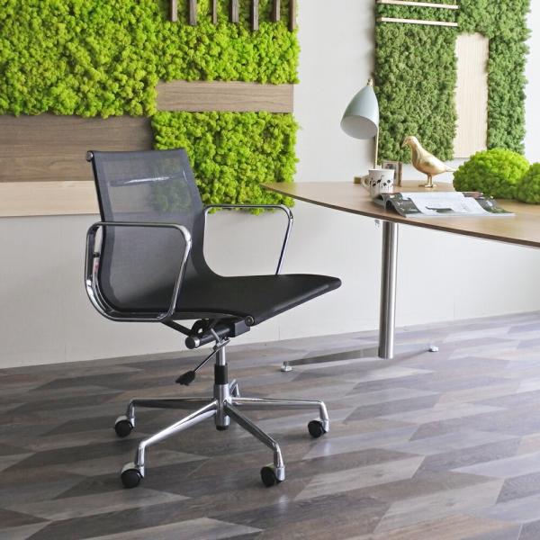 サイズ： W58xD58xH78-90cm、シートハイ41-53cm、アームハイ62-74cmカラー：ブラック素　材：シート：メッシュ、アーム・脚部：アルミニウム背面フレーム：アルミ+クロム仕上重量：12kg送　料：無料お客様組立：キャスタ...