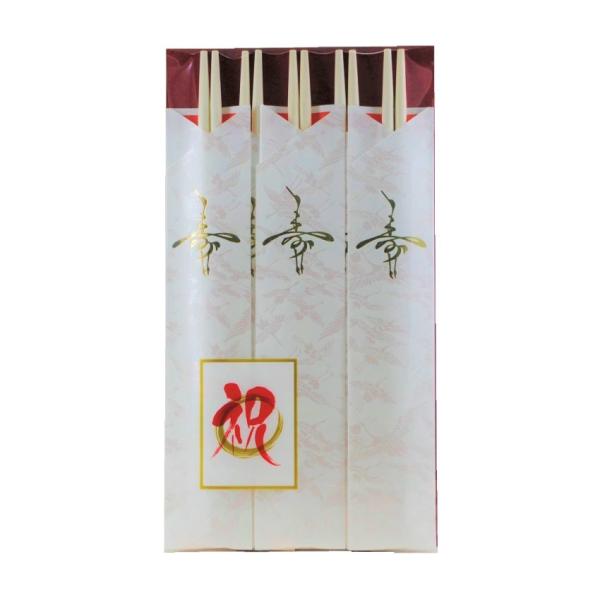 お箸は国産桧材の丸箸。国内加工検品