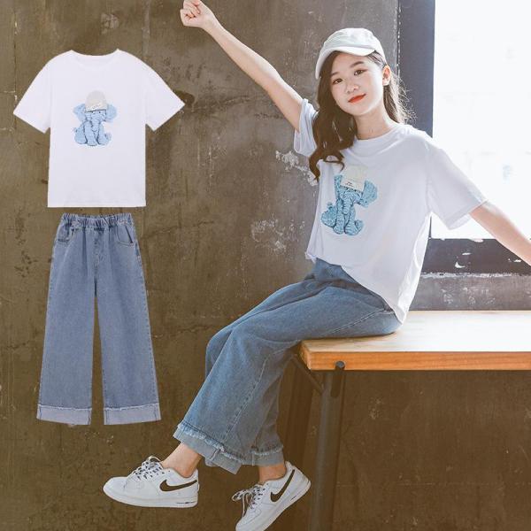 アユストア 韓国子供服 セットアップ キッズ ジュニア 女の子 春夏 綿 ス ボトムス 女児 ガールズ 姉妹 双子 ベビー服 誕生日 プレゼント  ナチュラル カジュアル ゆったり シンプル お祝い お出かけ お呼ばれ お食事会 小学生 幼...