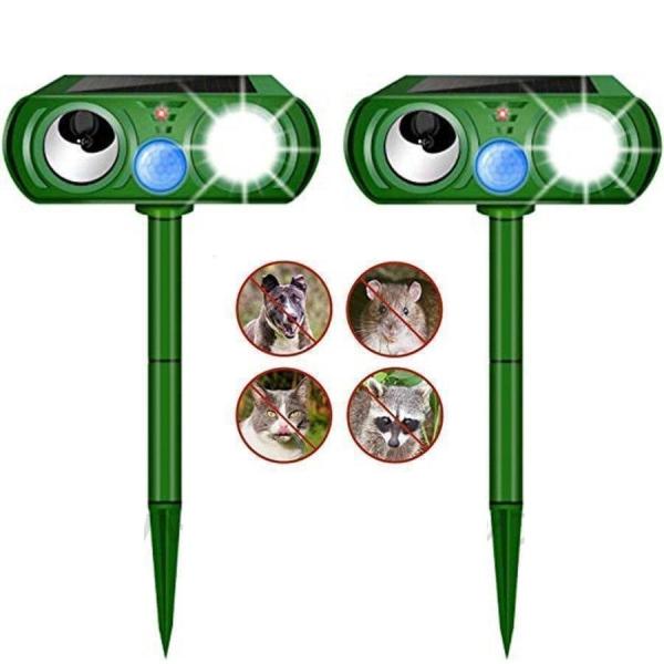 機能赤外線を通じて動作を検知すると同時に音波を発します。その音波は人には聞こえませんが野良猫、野良犬、アライグマ、ネズミ、スカンク、リスなどにとっては近寄りがたい音波で撃退します。また、強いフラッシュライトが、ライトを怯える動物を撃退ます。...