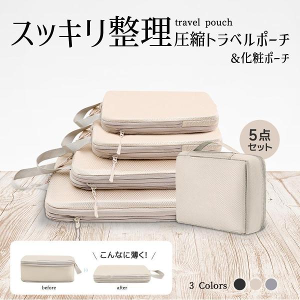 60%スペース節約かさばる衣類があっという間にスッキリ！チャックを閉めるだけで約60%圧縮できるバッグです。見た目は小 さい圧縮バッグですが、実際は多くの衣類が入ります。旅行、出張やホテル泊などに適な収納バッグです。防水防汚機能アレンジケー...