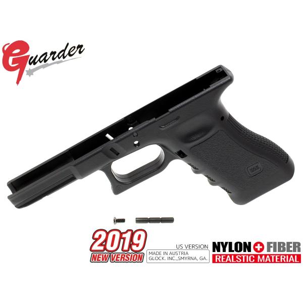 ★☆★ 5,500円以上ご購入で送料無料 ★☆★[実銃素材リアルファイバーポリマー！Gen.3 US刻印フレーム]●商品名 ： GUARDER GLOCK Gen.3 オリジナルフレーム US Ver 2019●商品番号 ： GLOCK-9...