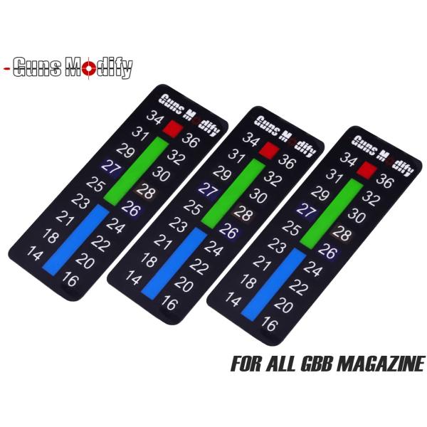 ★☆★ 5,500円以上ご購入で送料無料 ★☆★[ガスガンマガジンの温度管理行える温度メーターステッカー]●商品名 ： Guns Modify 14-36℃ テンプインデックスステッカー for GBB マガジン *3PCS●商品番号 ： ...