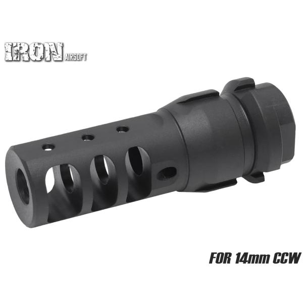 ★☆★ 当商品は全国一律送料無料で配送可能 ★☆★[瞬時に脱着可能なKeyマウントサプレッサー対応]●商品名 ： IRON AIRSOFT DEAD AIRタイプ KeyMo スチールCNC マズルブレーキ 14CCW●商品番号 ： IRO...