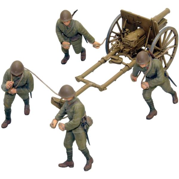 ファインモールド FM39 1/35 四一式山砲(連隊砲) 模型 プラモデル FM39四一式山砲（よんいちしきさんぽう）は明治41年に試製砲が完成し明治44年に制式採用され、以後砲兵や歩兵に終戦まで使われた大砲です。■四一式山砲[連隊砲]に...