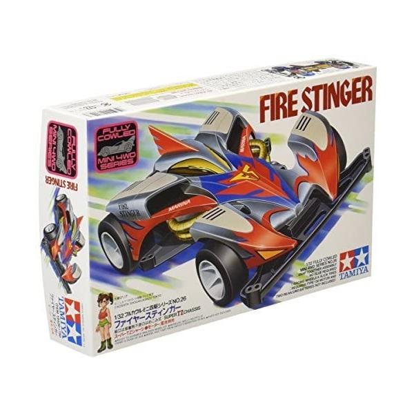 Item No:194261/32 フルカウルミニ四駆シリーズ No.261/32 ファイヤースティンガーFIRE STINGER【 前後のタイヤをカバーする空力ボディと高性能な走りが魅力です 】 シャフトドライブ四輪駆動を採用した高性能レ...