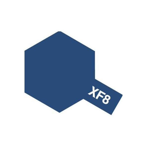 タミヤ アクリルミニ(つや消し) XF-8 フラットブルー 81708アクリル塗料ミニアクリルミニ XF-8 フラットブルーACRYLIC PAINT MINI XF-8 FLAT BLUE水溶性アクリル樹脂を使った筆塗り、エアーブラシの吹...