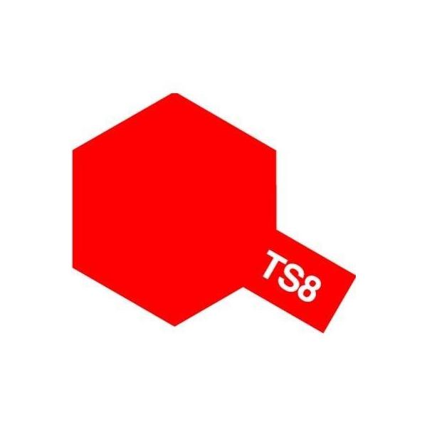 タミヤ タミヤスプレー TS-8 イタリアンレッド 85008手頃な量とサイズで使いやすいスプレーカラーです。塗料は乾きの早いラッカー系。広い面積の塗装もきれいに仕上げることができるタミヤスプレーカラーは、ノズル（塗料の吹き出し口）の形にく...