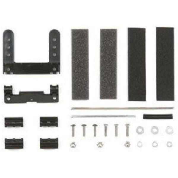 ミニ四駆グレードアップパーツ No.399MSシャーシ マルチブレーキセットMULTI-BRAKE SET (FOR MS CHASSIS)【マシンの性能アップやセッティングに役立つパーツです】スポンジシートを貼り付けたパーツを車体下面に装...