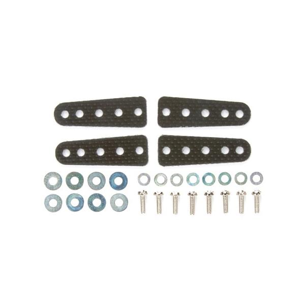 ミニ四駆グレードアップパーツ No.431FRPマルチ補強プレート(ショート)FRP REINFORCING PLATE SET (SHORT)●MSシャーシのユニット間を固定するためのFRP補強プレートです。 ●ノーズユニット、テールユニ...