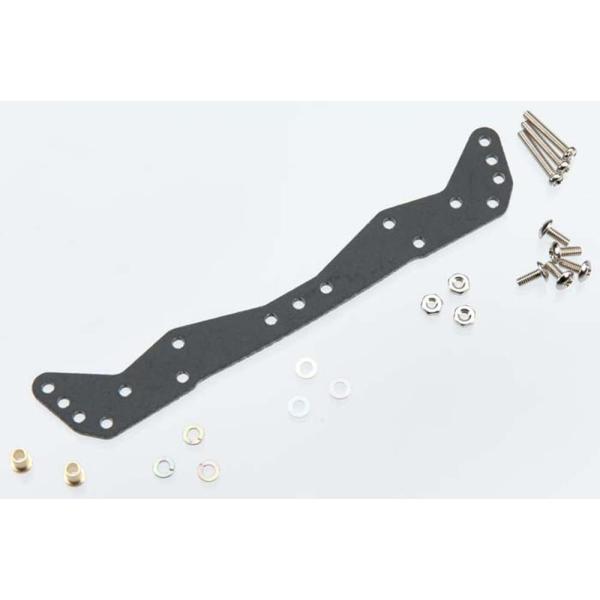 ミニ四駆グレードアップパーツ No.451ARシャーシ FRPフロントワイドステーFRP WIDE FRONT PLATE (for AR CHASSIS)●9mm、13mm、19mmローラーはもちろん、11mmローラーを規定幅いっぱいに取...