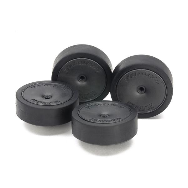 タミヤ ミニ四駆グレードアップパーツ No.544 ローフリクション大径ローハイトタイヤ (31mm) &amp;カーボンホイール (ディッシュ) 15544【 マシンの性能アップやセッティングに役立つパーツです 】 ディッシュデザインのカ...