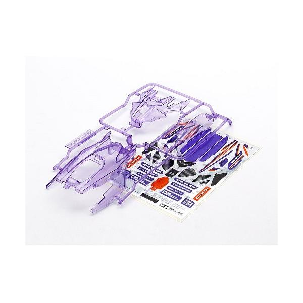 ミニ四駆特別企画商品（パーツ）DCR-01 (デクロス-01) ボディパーツセット (クリヤーパープル)DCR-01 BODY PARTS SET (CLEAR PURPLE)★ボディ部品を組み換えて、手軽にカラーコーディネートが楽しめるD...