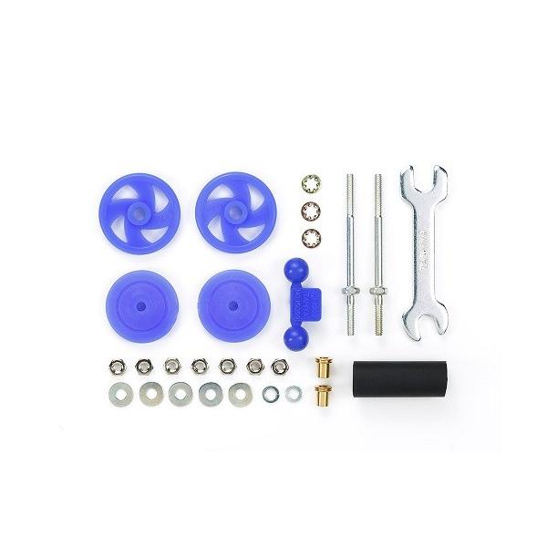 ミニ四駆特別企画（パーツ）大径スタビヘッドセット (17mm) (ブルー)LARGE DIA. STABILIZER HEAD SET (17mm) (BLUE)【 マシンのセッティングや性能アップに役立つパーツです 】 フロントに19mm...