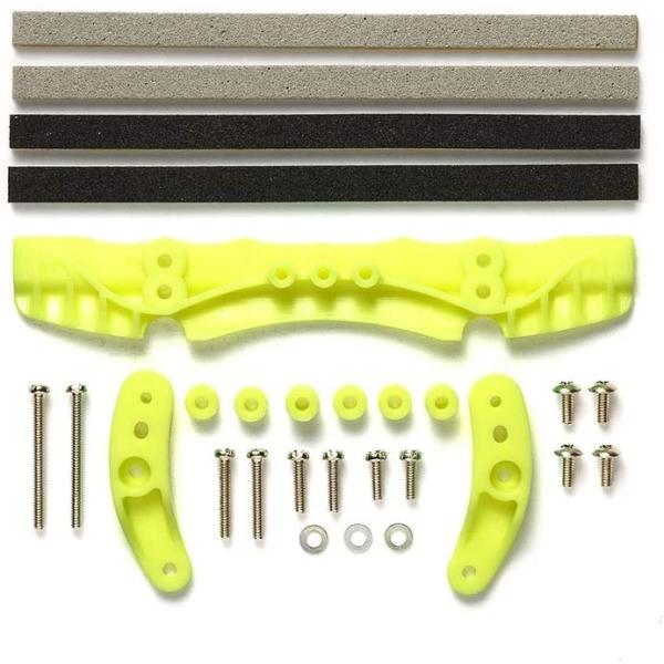 ミニ四駆特別企画（パーツ）ARシャーシ ブレーキセット (蛍光イエロー)BRAKE SET (for AR CHASSIS) (FLUORESCENT YELLOW)【 基本スペック 】 硬さの異なる2種類のスポンジ（90×5mm）を2本ず...