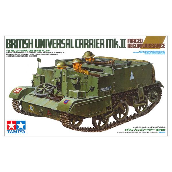 タミヤ 1/35 ミリタリーミニチュアシリーズ No.249 1/35 イギリス・ブレンガンキャリヤー（強行偵察） プラモデル 35249第二次大戦中、イギリス軍が多用したキャタピラ式小型兵員輸送車の中でも代表的なタイプ、ブレンガンキャリヤ...